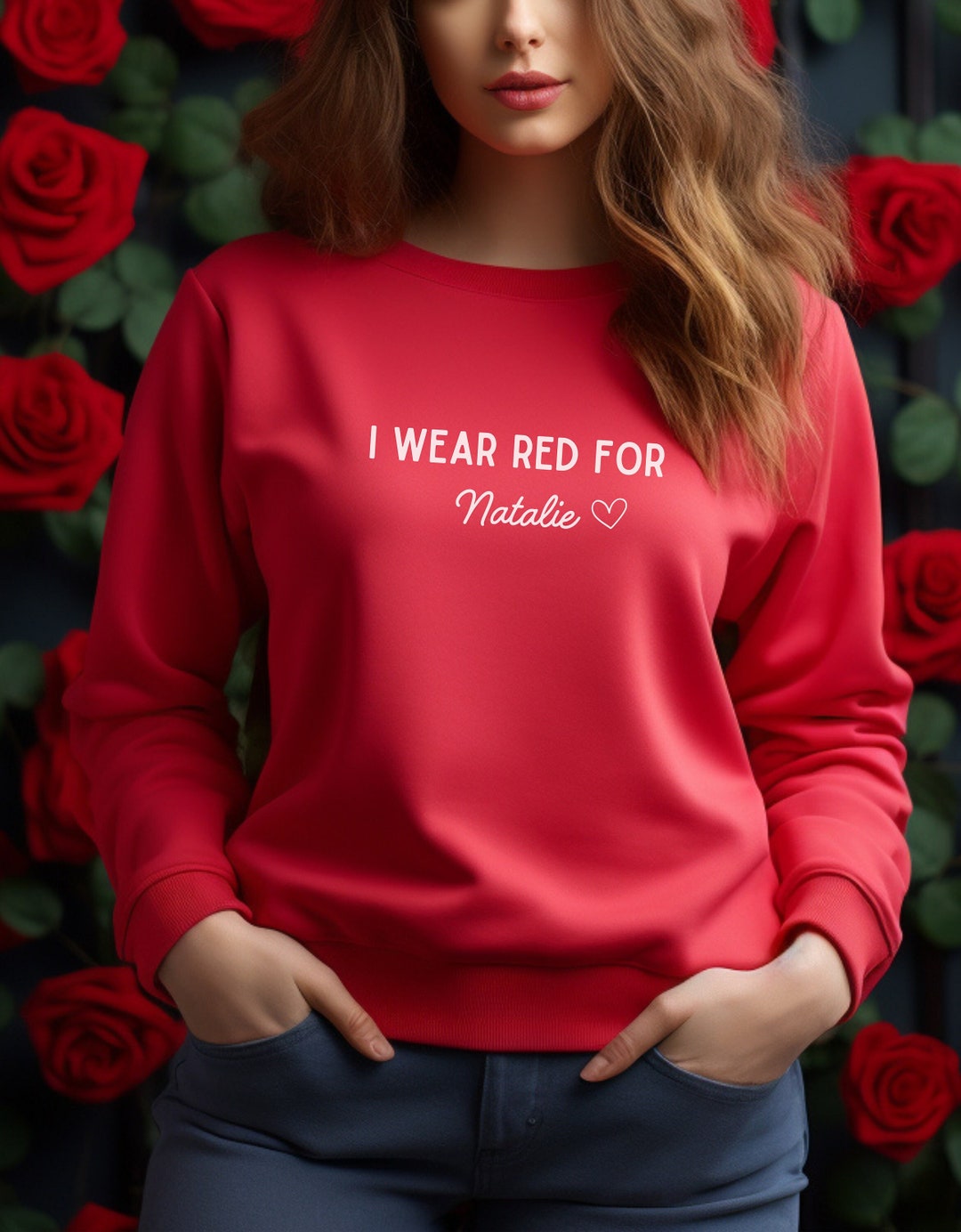 Wear Red Sweatshirt CHD Awareness Shirt Heart Awareness Jumper Heart ...