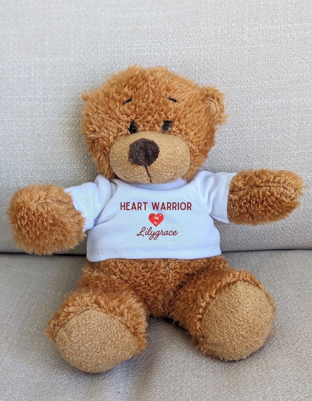 Personalised Teddy Bear Heart Warrior Scar Buddy Teddy Medical Kid Bear ...
