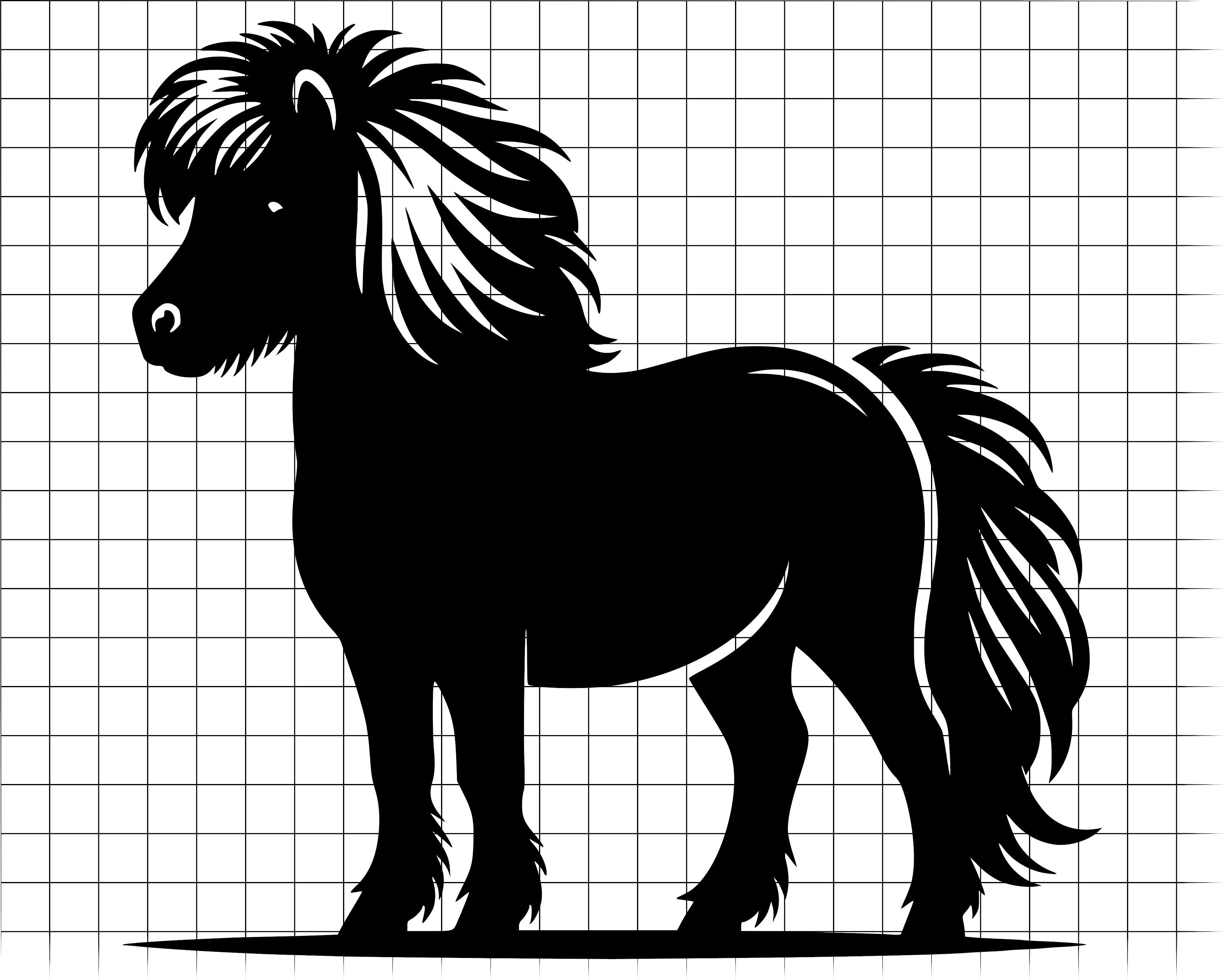 Shetland Pony SVG Vector Graphic svg, Png, Dxf, Eps, Pdf, Jpg Instant ...