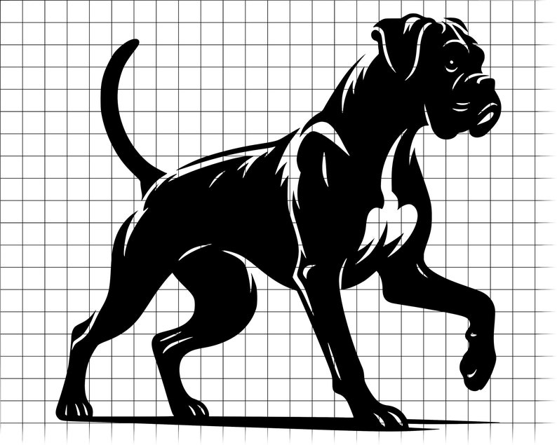 Boxer Dog SVG Vector Graphic svg, Png, Dxf, Eps, Pdf, Jpg Instant ...