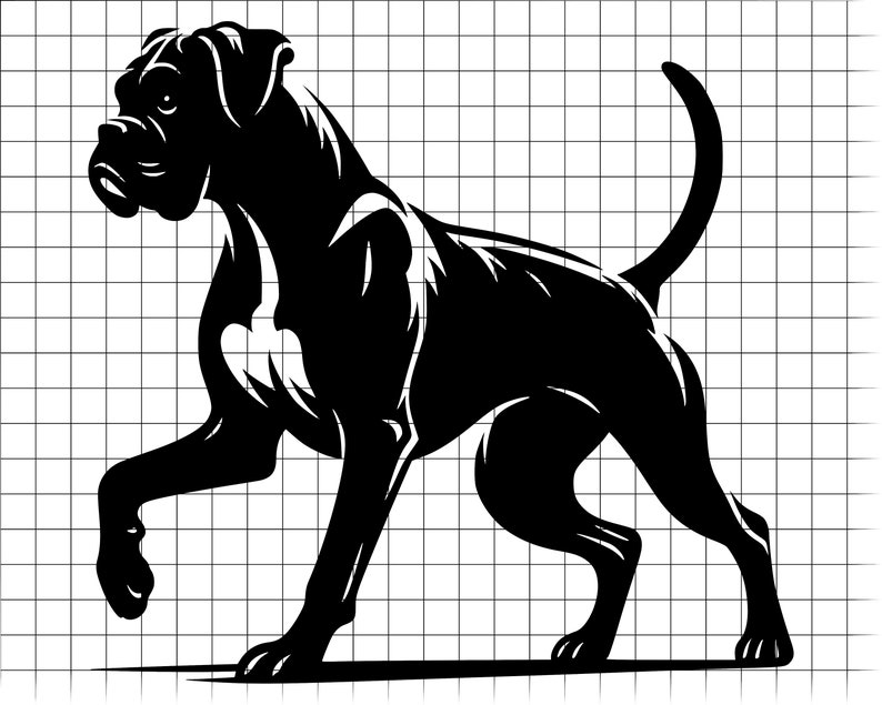 Boxer Dog SVG Vector Graphic svg, Png, Dxf, Eps, Pdf, Jpg Instant ...