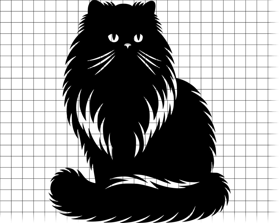 Persian Cat SVG Vector Graphic svg, Eps, Dxf, Pdf, Png, Jpg Instant ...