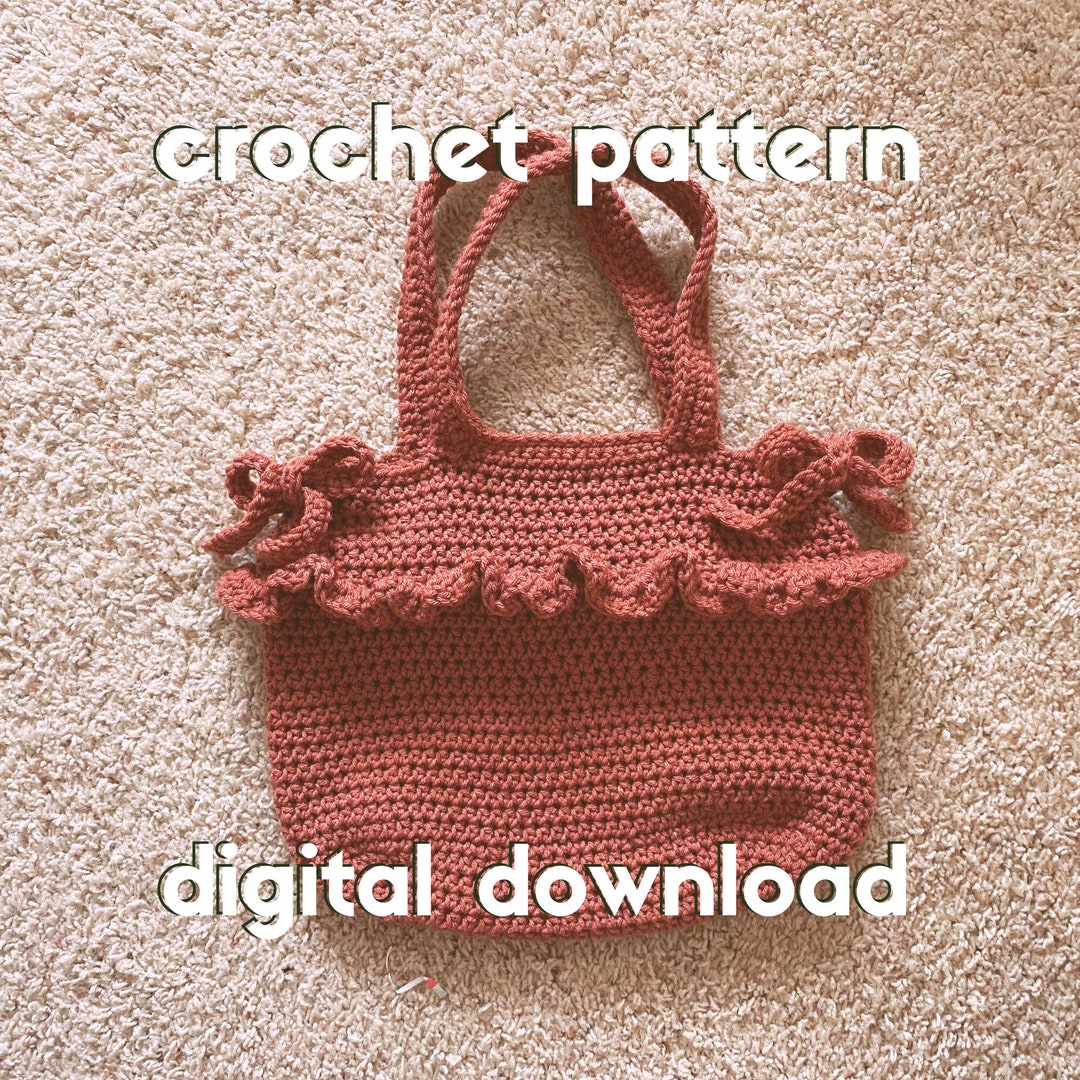 Ruffles and Bows Crochet Tote Bag Pattern | Beginner Crochet Pattern ...