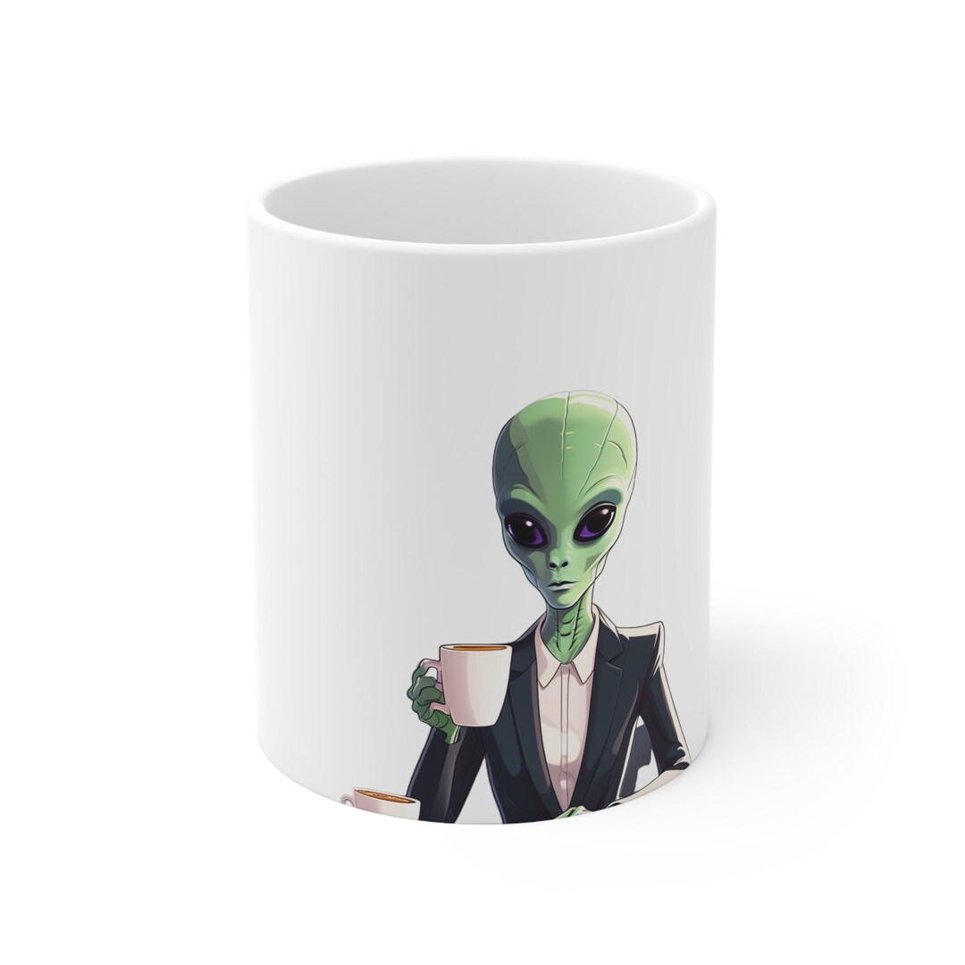 Coffee Mugs, Alien Themed Coffee Mug, Extraterrestrial Beverage Cup ...