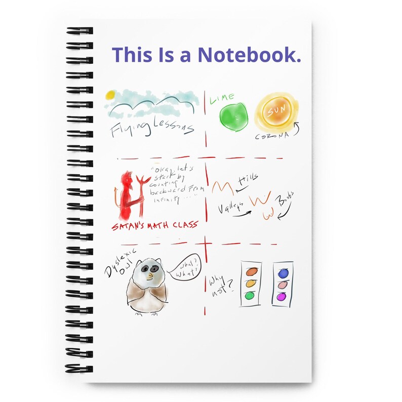 Spiral Notebook. Weird, Quirky, Fun, Comic, Cartoon, Original Art ...