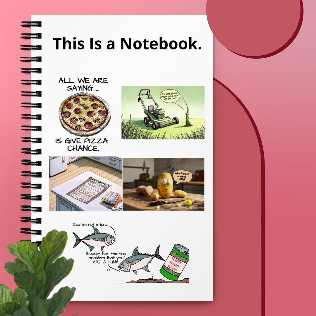 Spiral Notebook. Weird, Quirky, Fun, Comic, Cartoon, Original Art ...