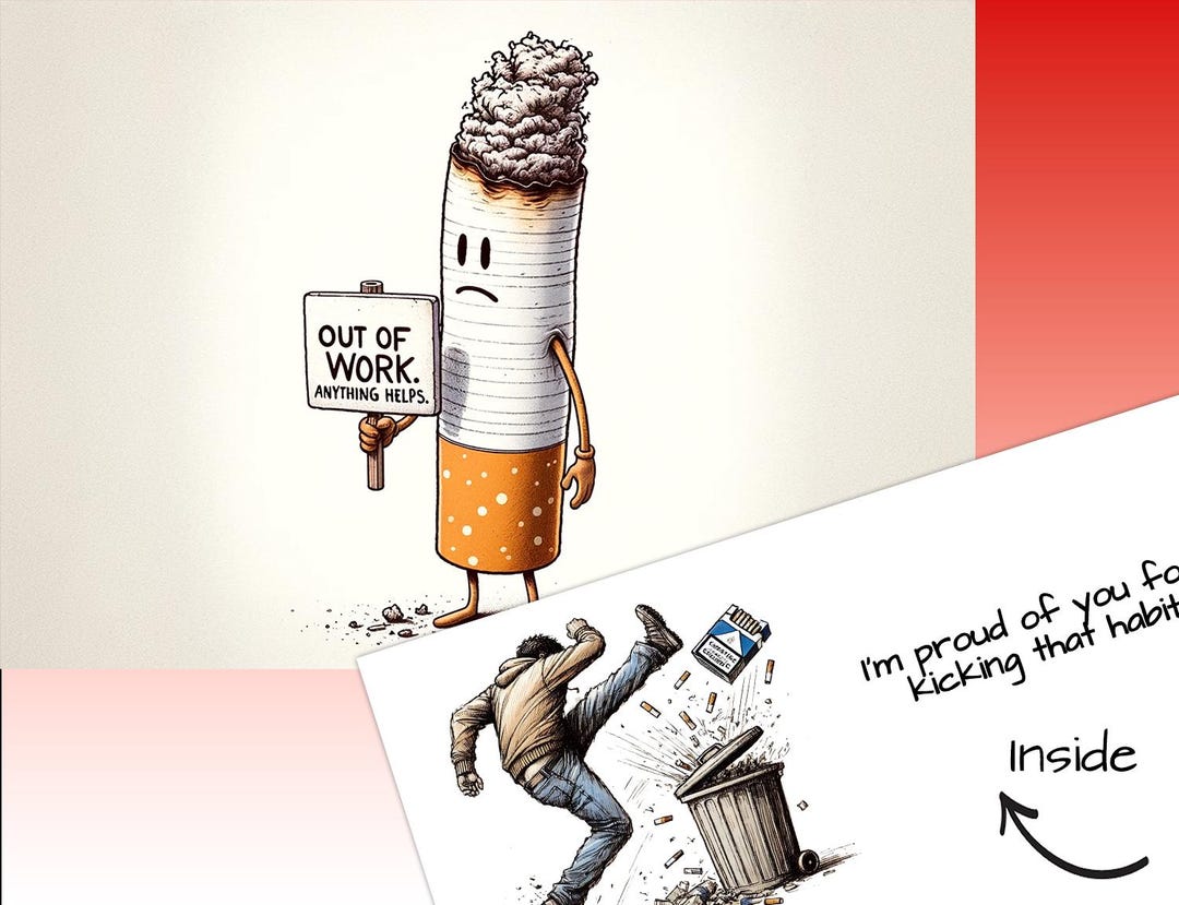 Greeting Card Congratulations, Quit Smoking, Smoking, Vaping, Habit ...