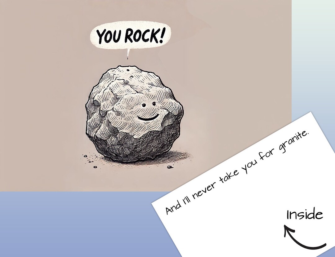 Greeting Card - You Rock! - Etsy