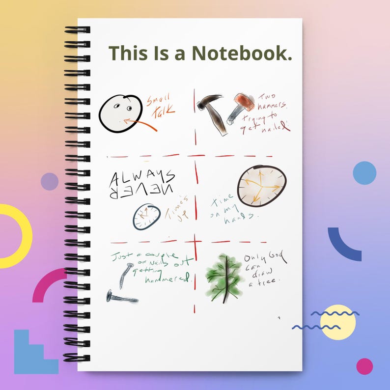 Spiral Notebook. Weird, Quirky, Fun, Comic, Cartoon, Original Art ...