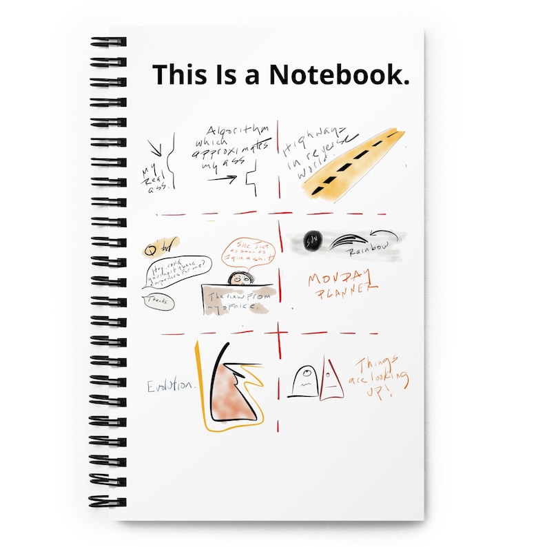 Spiral Notebook. Weird, Quirky, Fun, Comic, Cartoon, Original Art ...