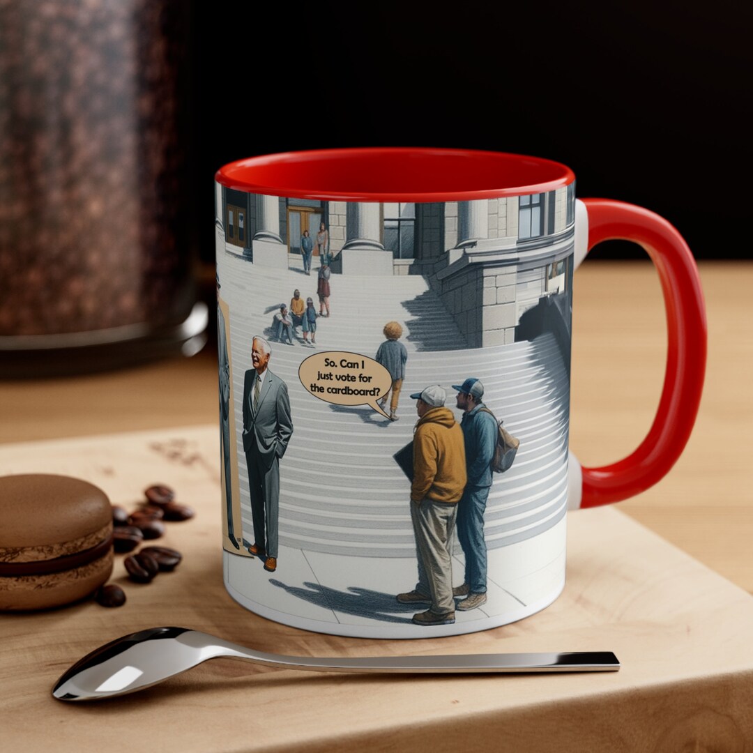Comic Accent Coffee Mug, 11oz Politics Capitol Senator Congressman Vote ...