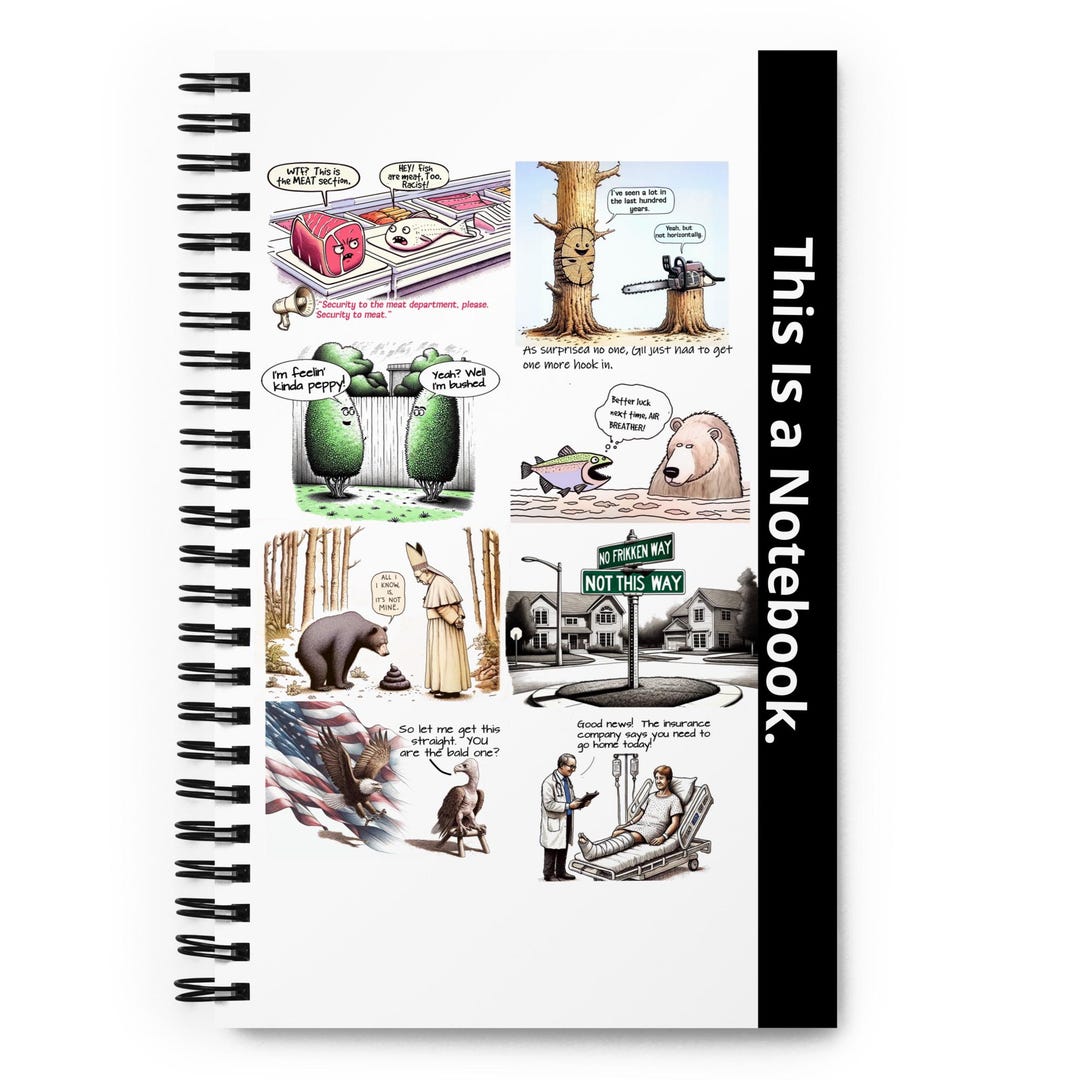 Spiral Notebook. Weird, Quirky, Fun, Comic, Cartoon, Original Art ...