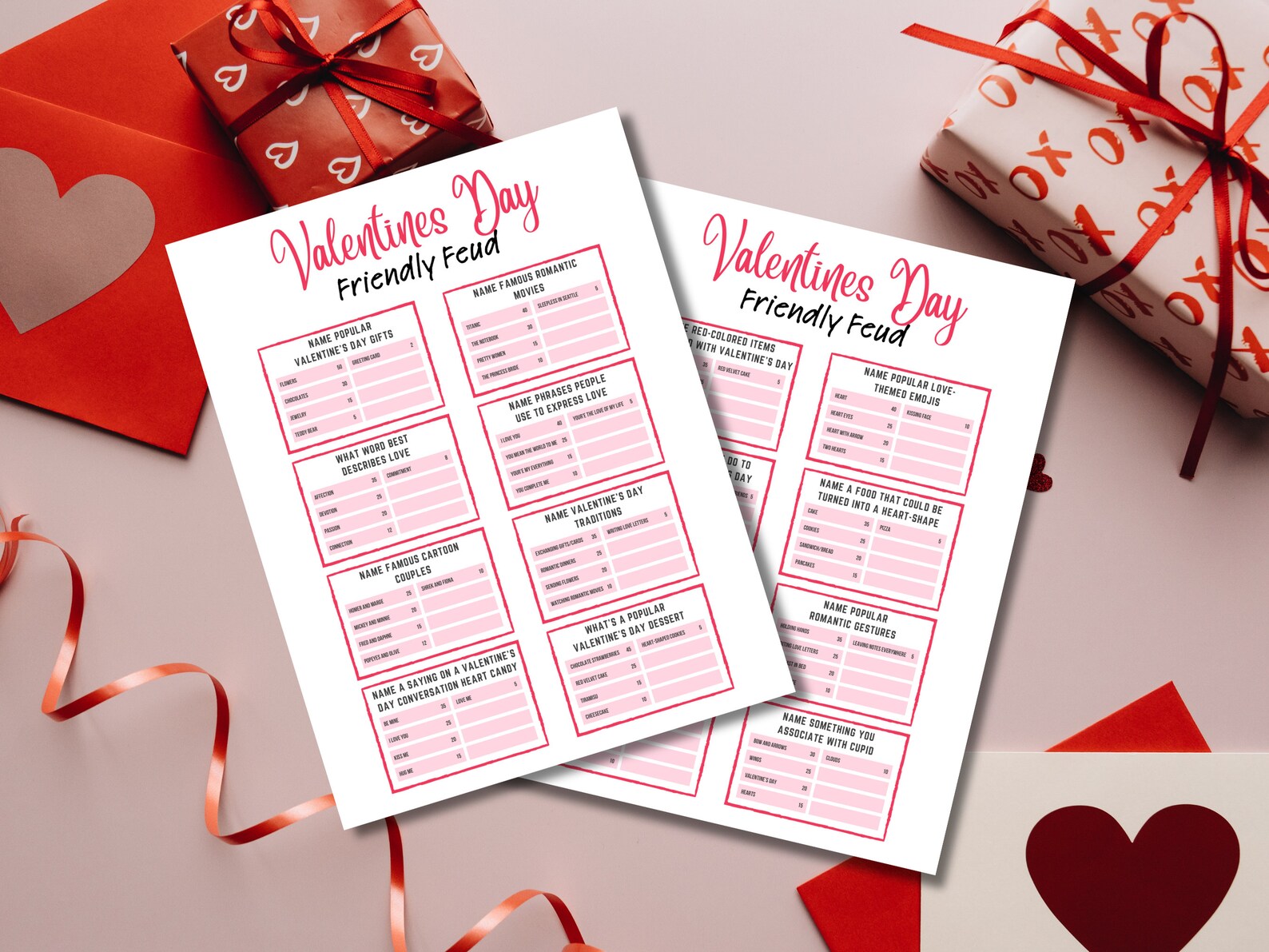 Valentine's Day Friendly Feud Game | Valentine's Day Party Game ...