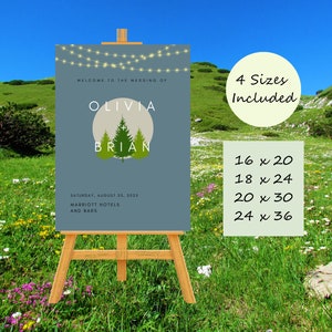 Welcome Wedding Sign Template | Nature Welcome Sign | Forest Wedding ...