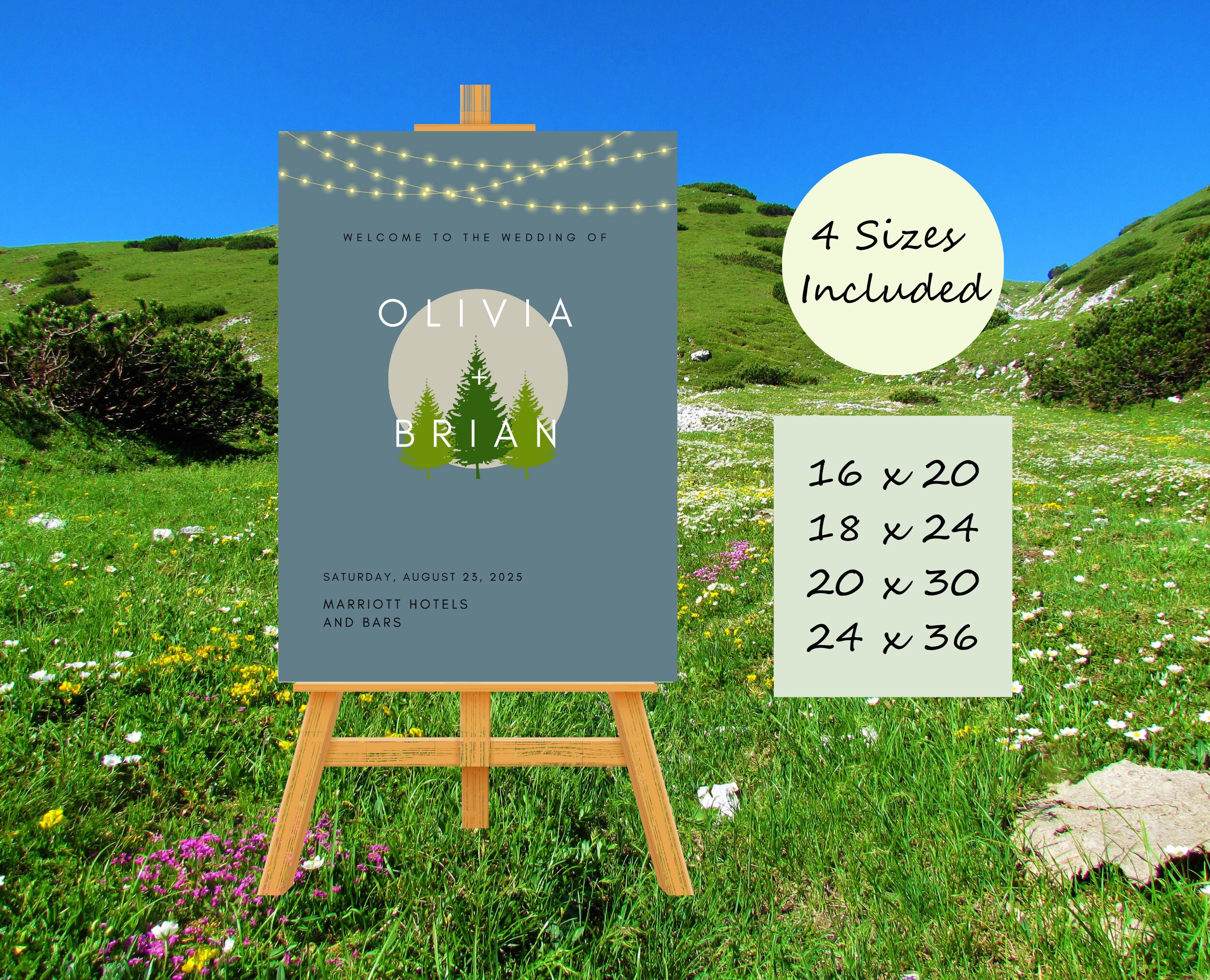 Welcome Wedding Sign Template | Nature Welcome Sign | Forest Wedding ...