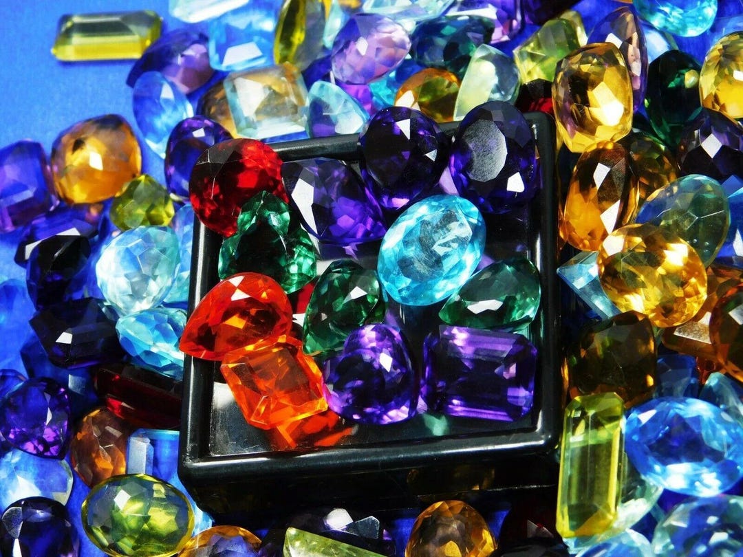 Unique AAA+ 200 Ct Brazil Multicolour Topaz Mix Cut Big Size Fire Topaz ...