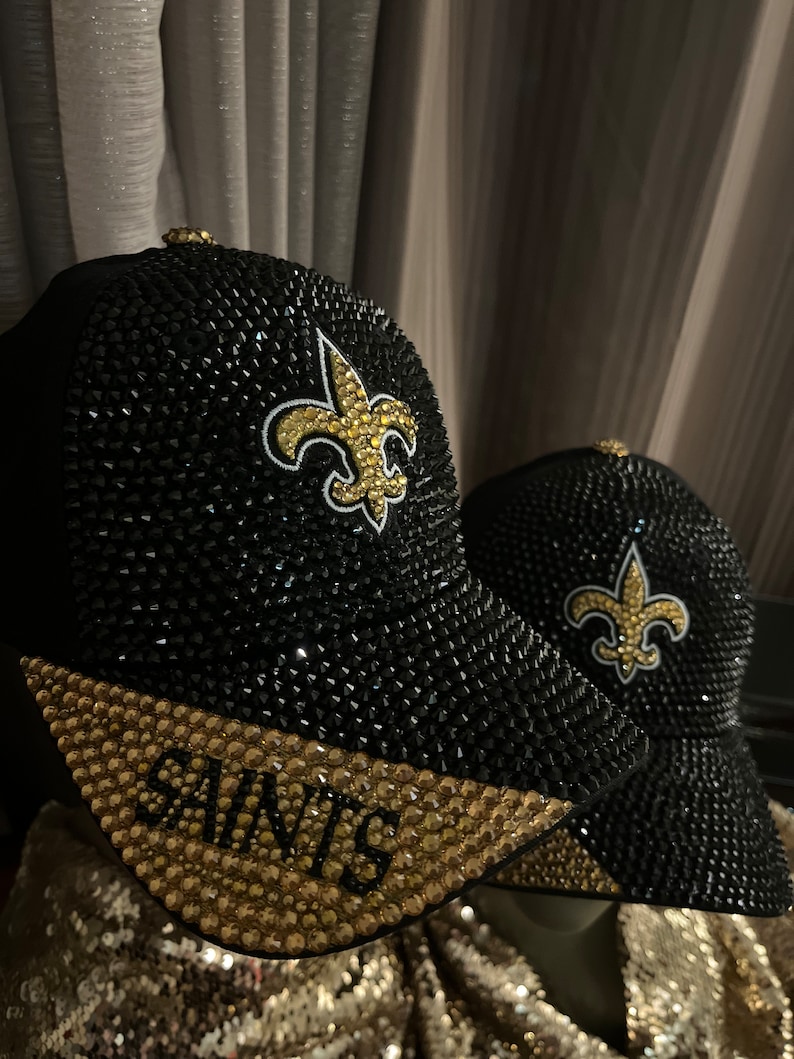 Blinged Out New Orleans Saints Baseball Cap - Etsy