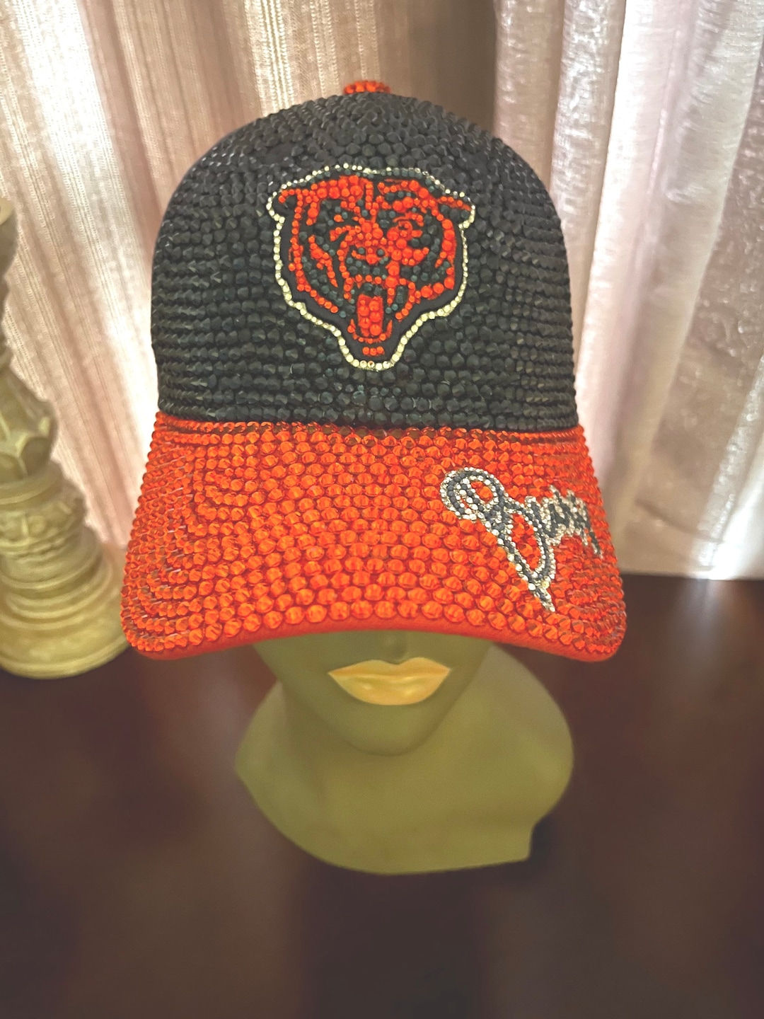 Blinged Out Chicago Bears Hat - Etsy