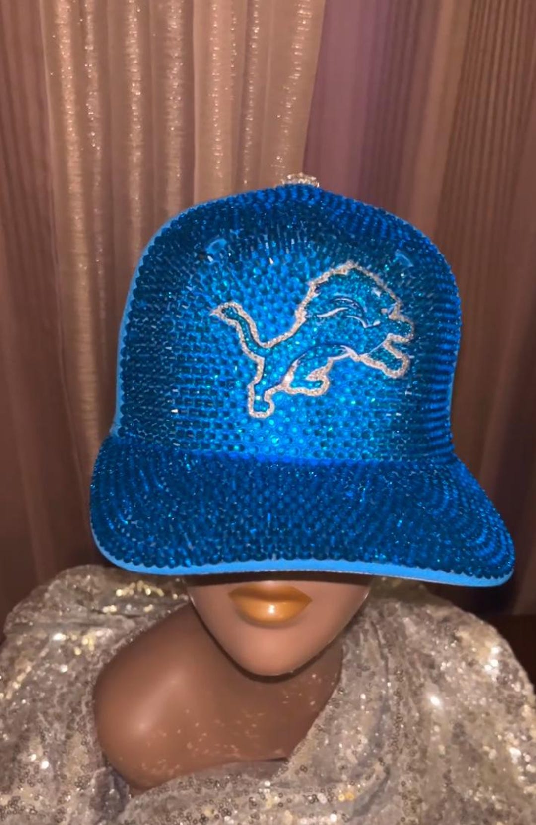 Blinged Out Detroit Lions Hat - Etsy