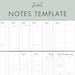 Student Notes Template Pack | Minimal | Digital Download | Printable ...