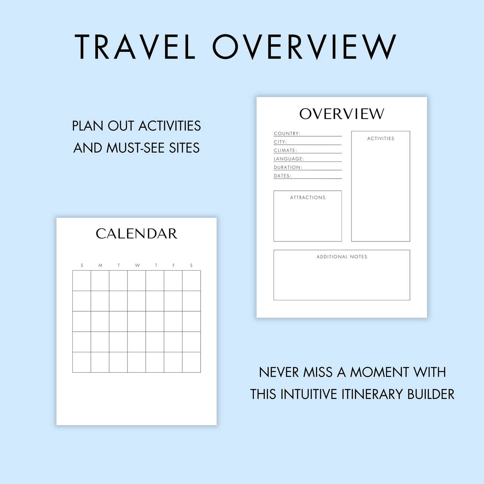 Easy and Simple Travel Planner Template Goodnotes Digital Download ...