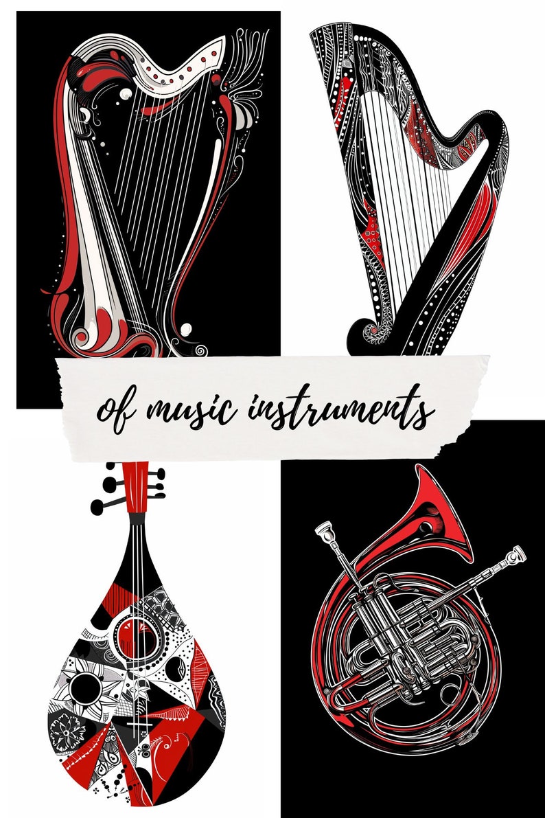 Set of 25, High Contrast Black White Red Printable Pictures for Baby ...