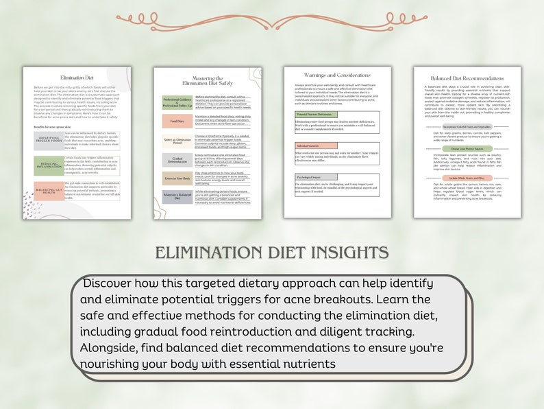 Clear Skin Diet Guide, Good Vs Bad Foods for Acne, Printable and ...