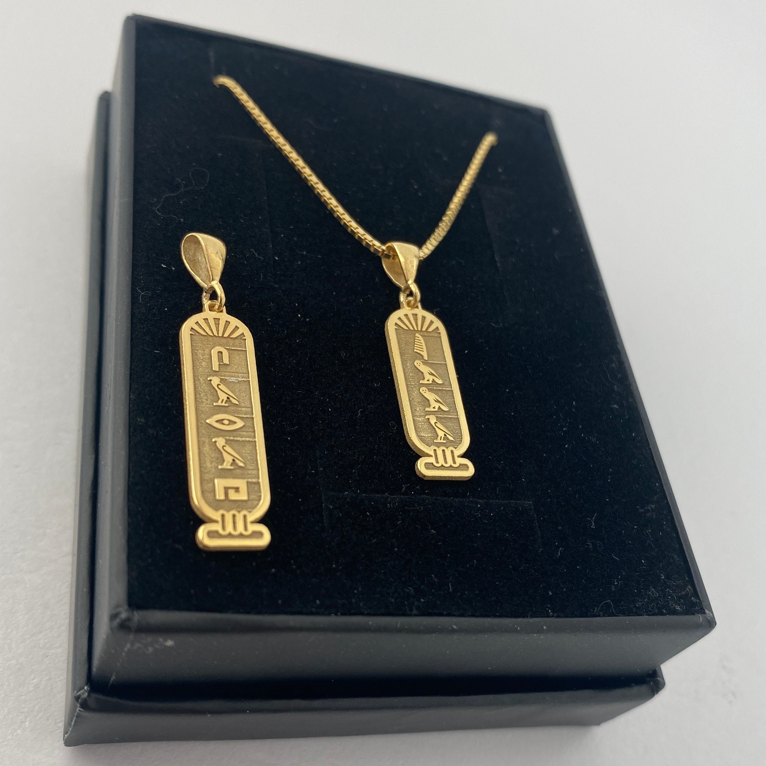 Egyptian Cartouche Name Necklace, Egypt Symbol Name Pendant ...