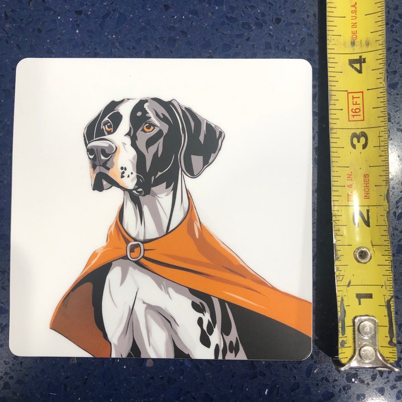 English Pointer Superhero Sticker - Etsy