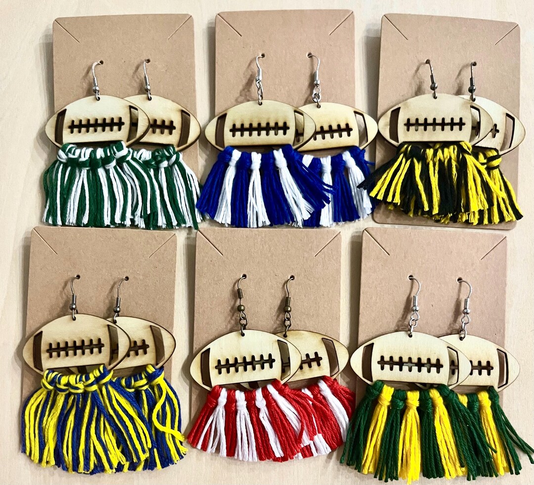 Lightweight Wood Tasseled Footballs - Etsy