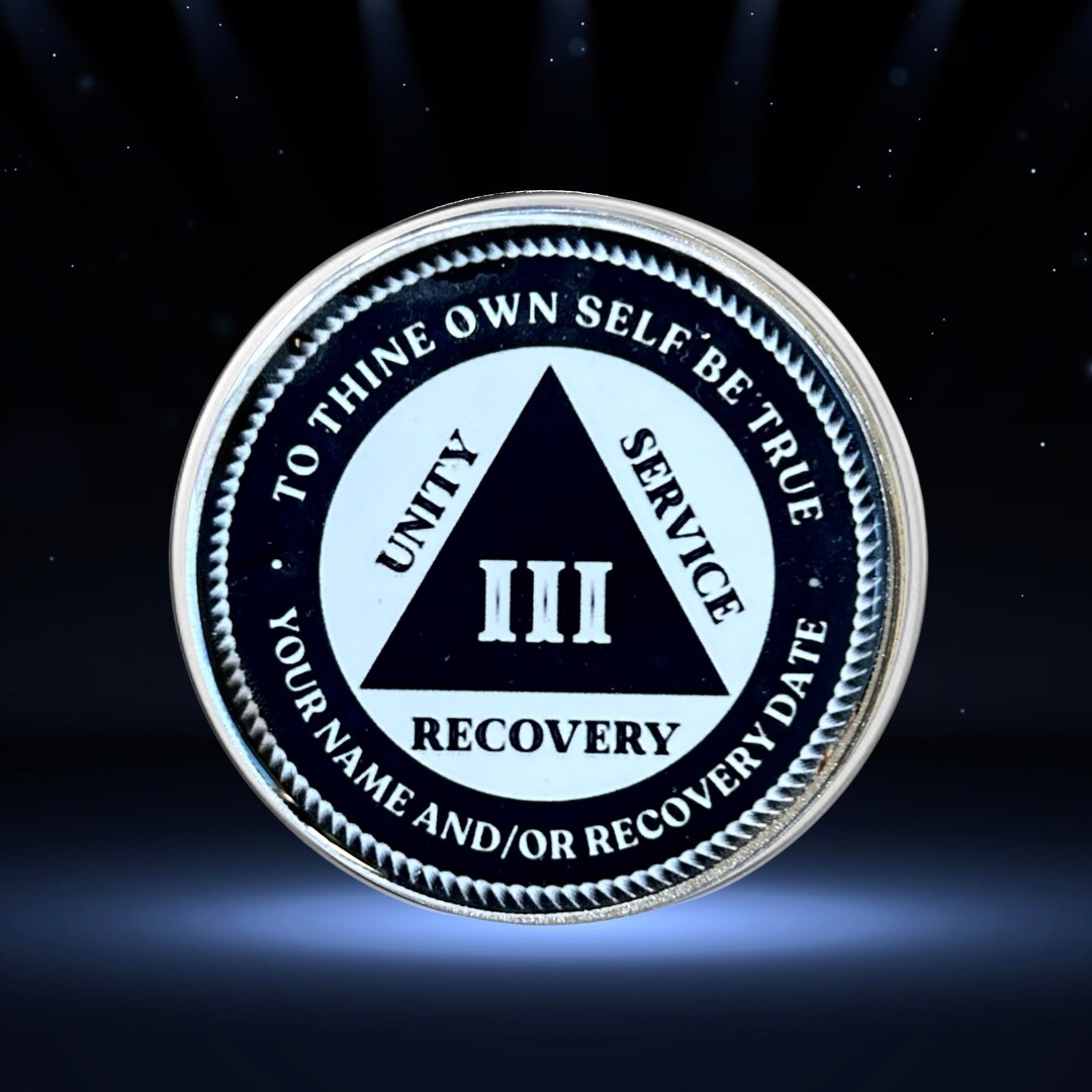 Alcoholics Anonymous Coin With AA Logo, Personalized With Name and ...