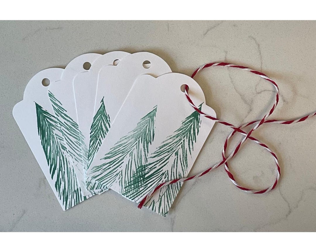Handmade Block Printed Winter Gift Tags - Etsy