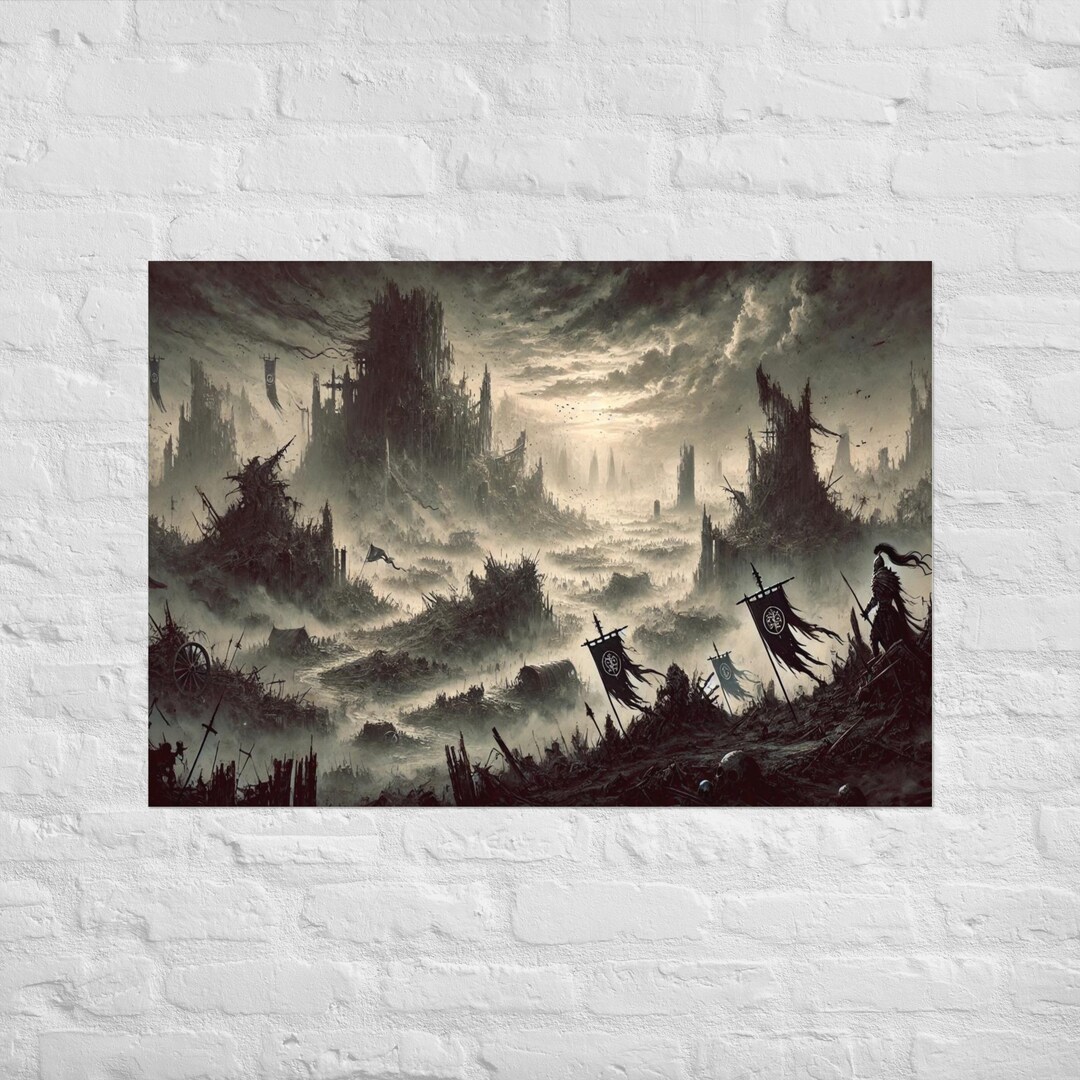 Age of Expansion Dark Fantasy Poster Fall of Humanity Art Print ...