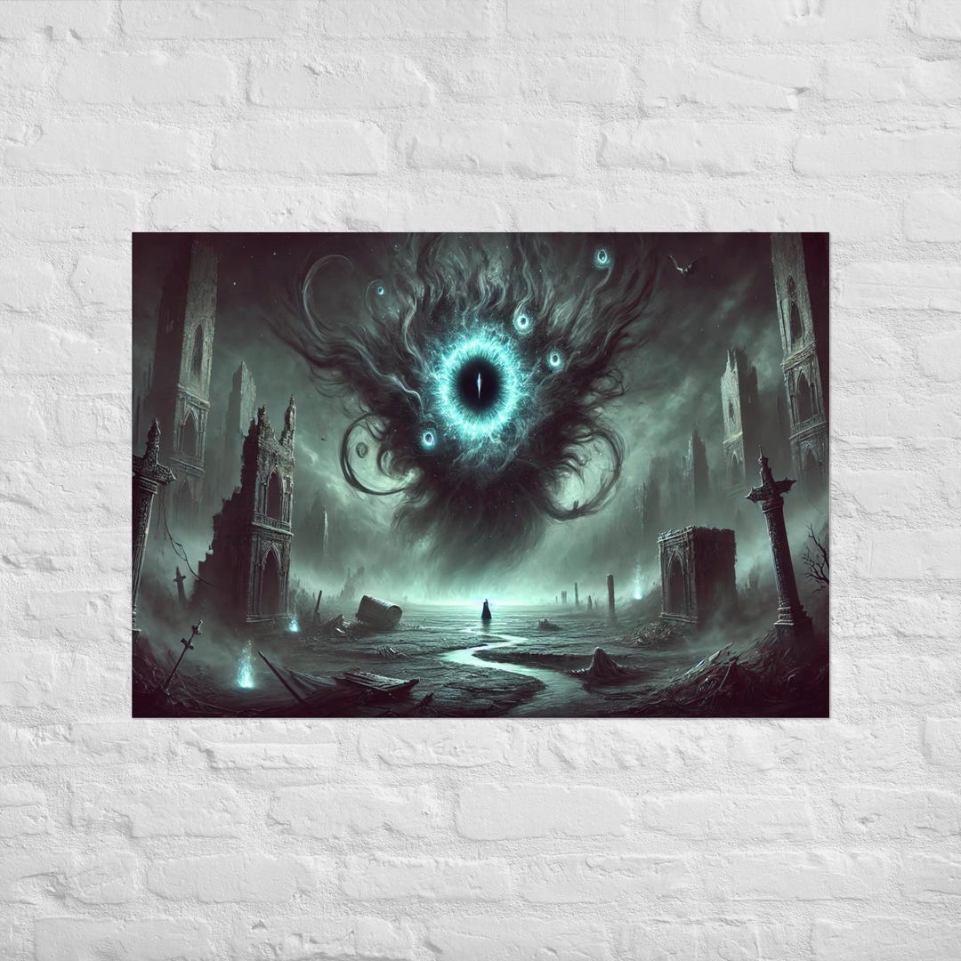 Vorr'kar Dark Fantasy Poster Eye of the Void Art Print Eldritch Horror ...