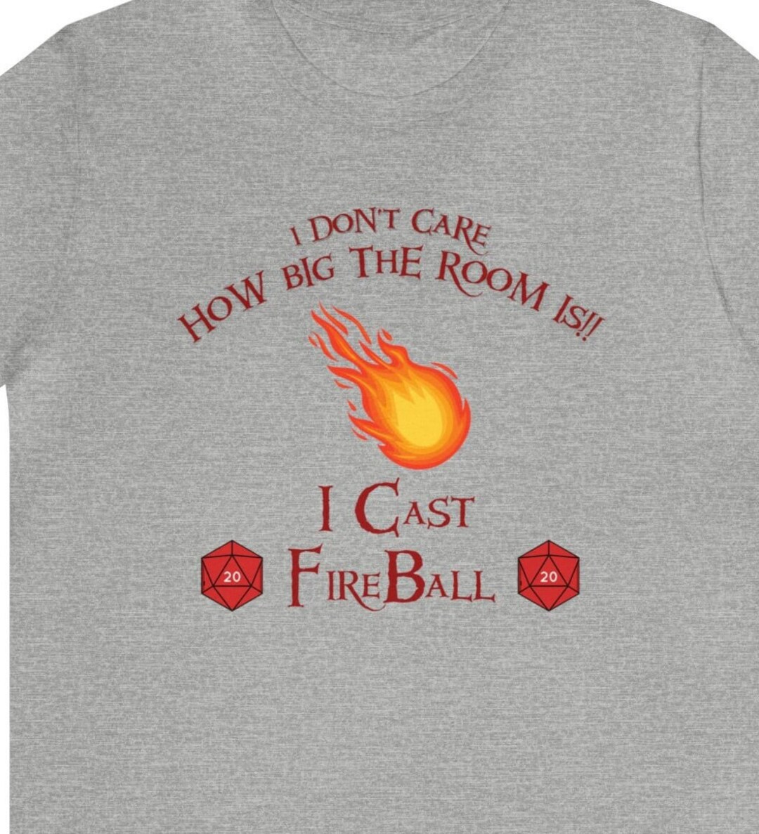DND Funny Wizard Fireball T-shirt Multiple Color Options Dungeons ...