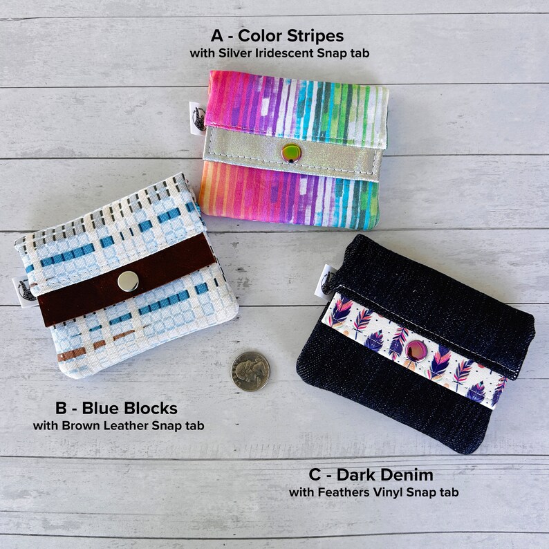 Mini Card and Coin Wallet Womens Minimalist ID Wallet Small and ...