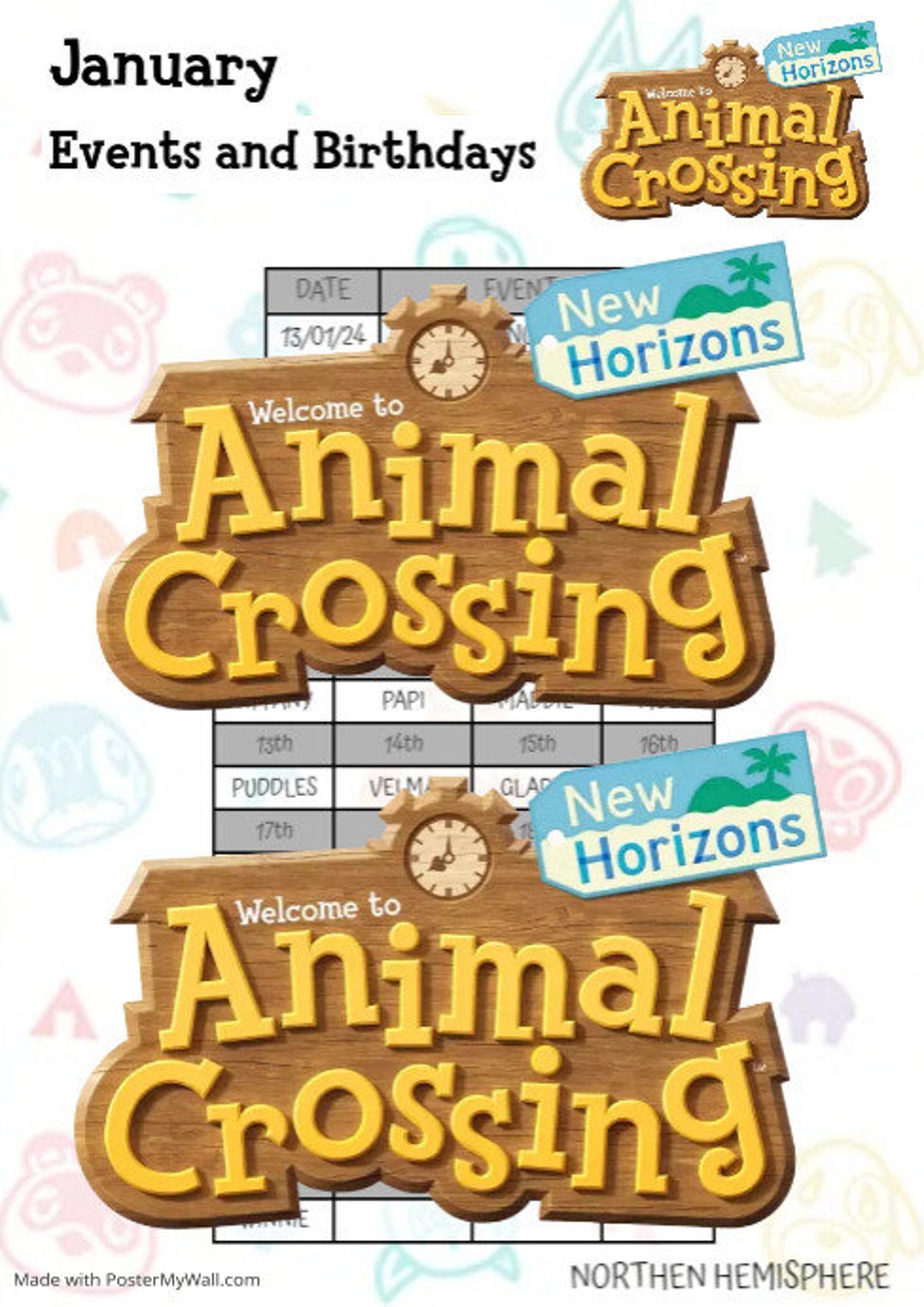 Animal Crossing New Horizons - January Items and DIY Recipe Guide ...