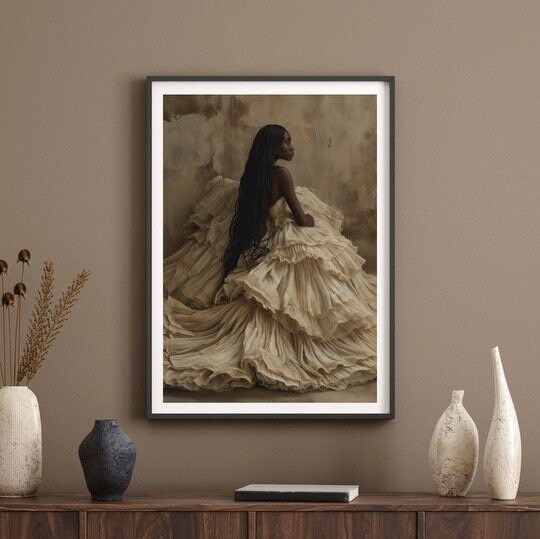 Unframed Physical Art Tobi Black Woman Wall Art African Woman Art ...