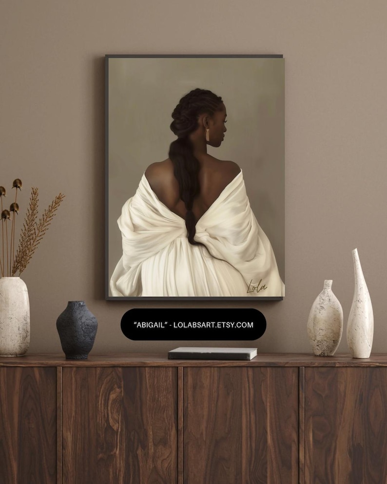 Lolabsart - “abigail“ - Physical Art Black Woman Wall Art African Woman ...