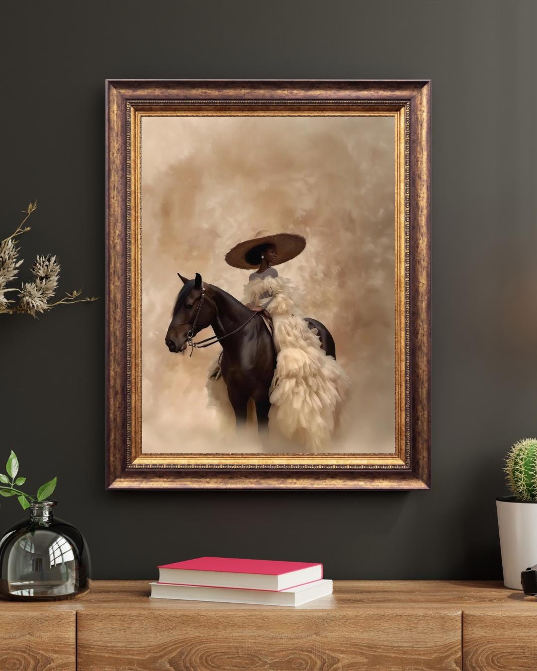 Unframed Physical Art Grace Black Woman Wall Art African Woman Art ...