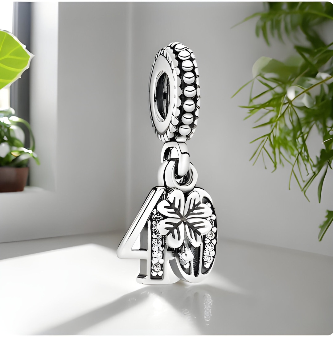 40th Celebration Charm, Celebration Dangle Charm, 40th Anniversary ...
