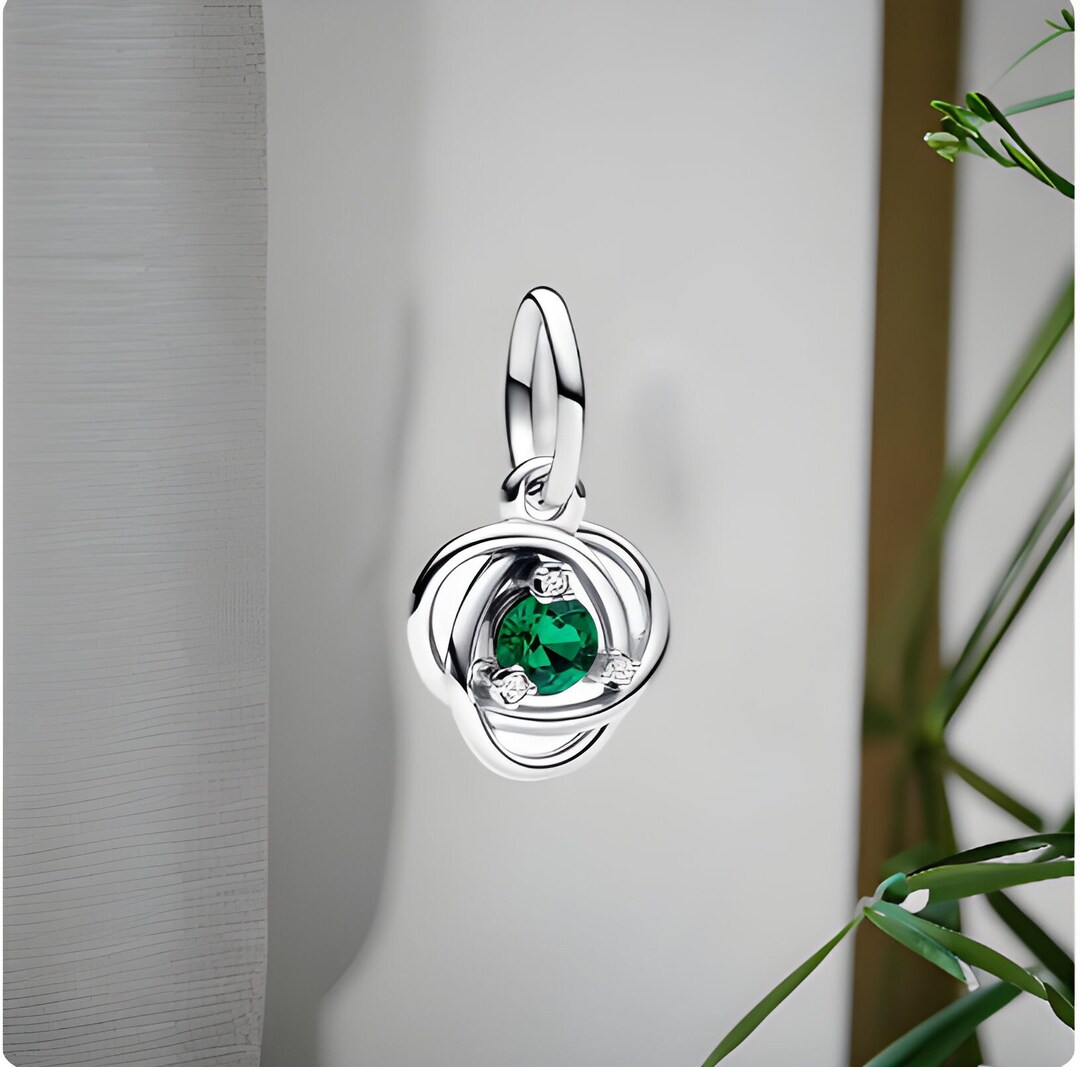 May Birthstone Charm, Infinity Birthstone Charm, Birthday Charm ...