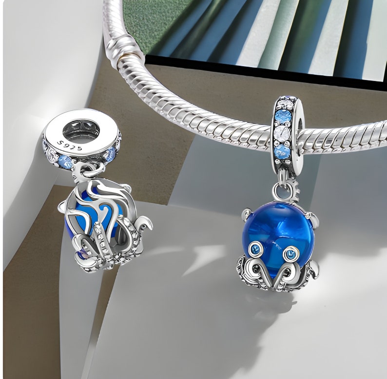 Octopus Charm, S925 Silver, Handmade Jewellery, Charm for Mum, Fits ...
