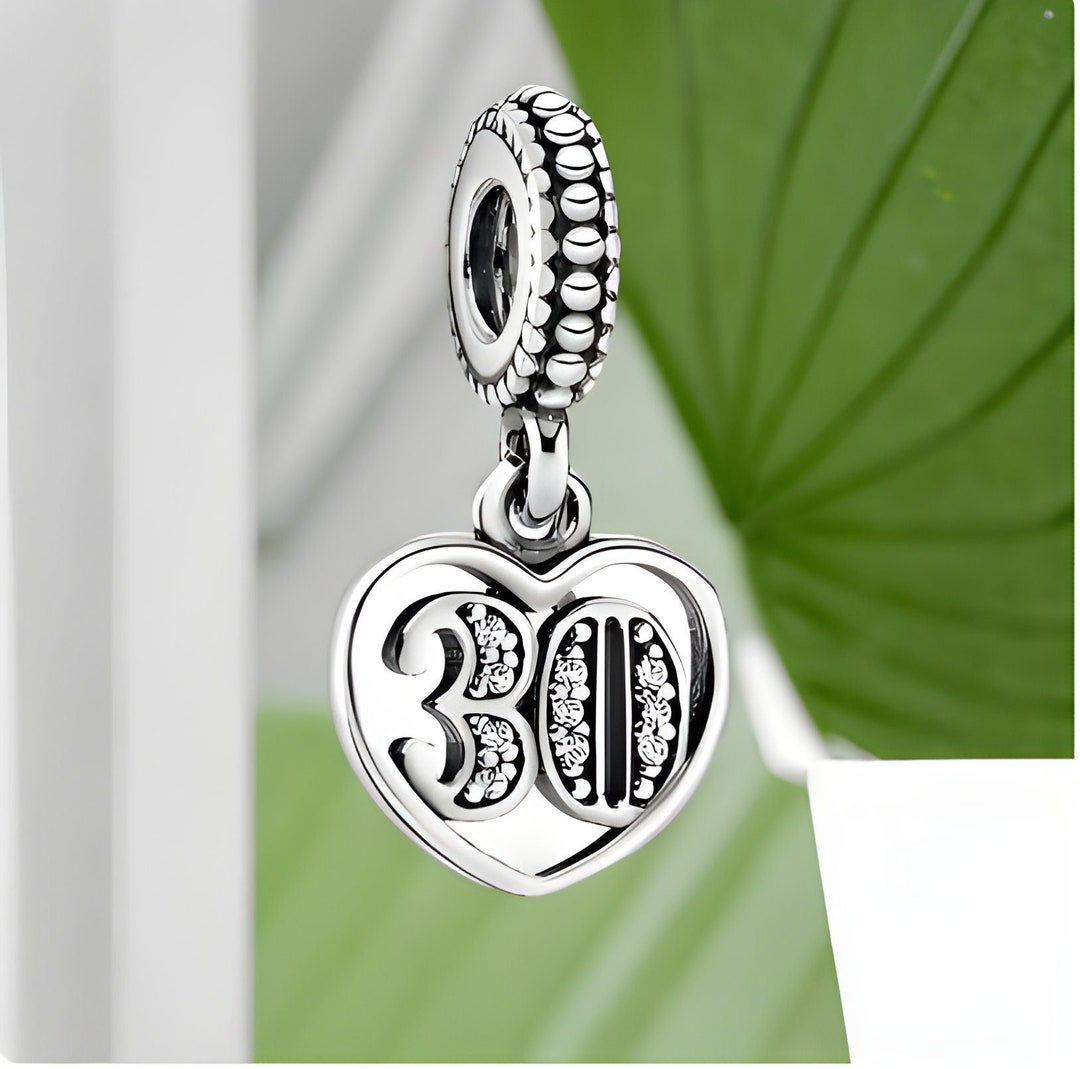 30th Celebration Charm, Celebration Dangle Charm, 30th Anniversary ...