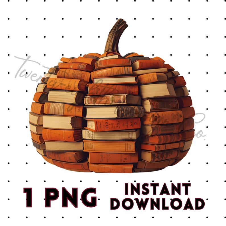 Fall Book Pumpkin Bundle, Retro Fall Reading Pumpkin Png Bundle ...