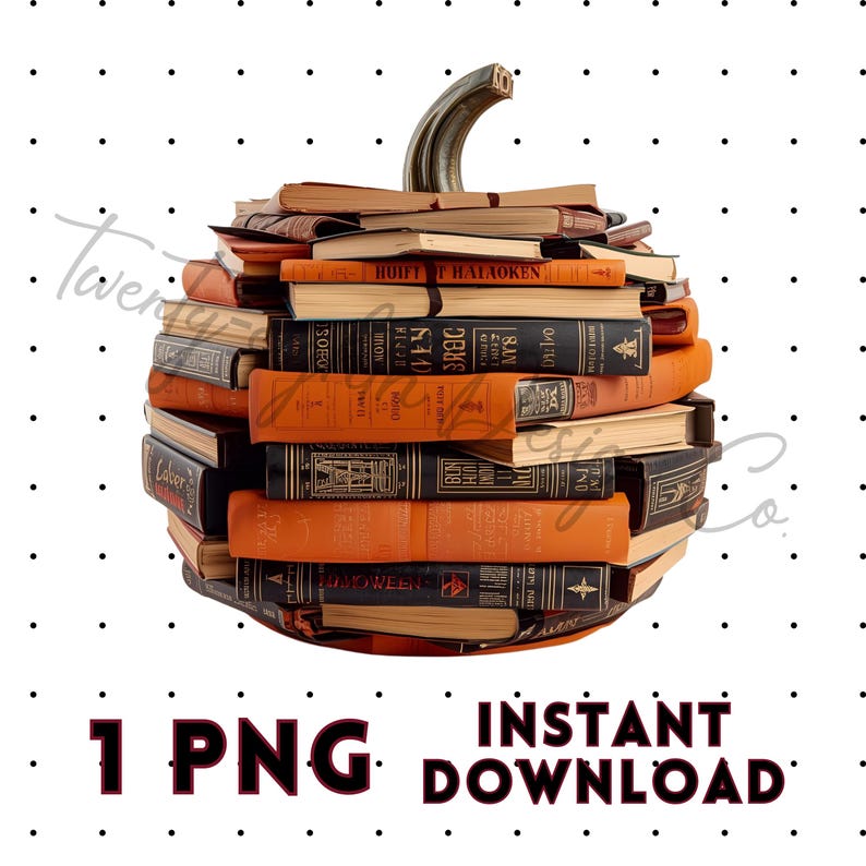 Fall Book Pumpkin Bundle, Retro Fall Reading Pumpkin Png Bundle ...