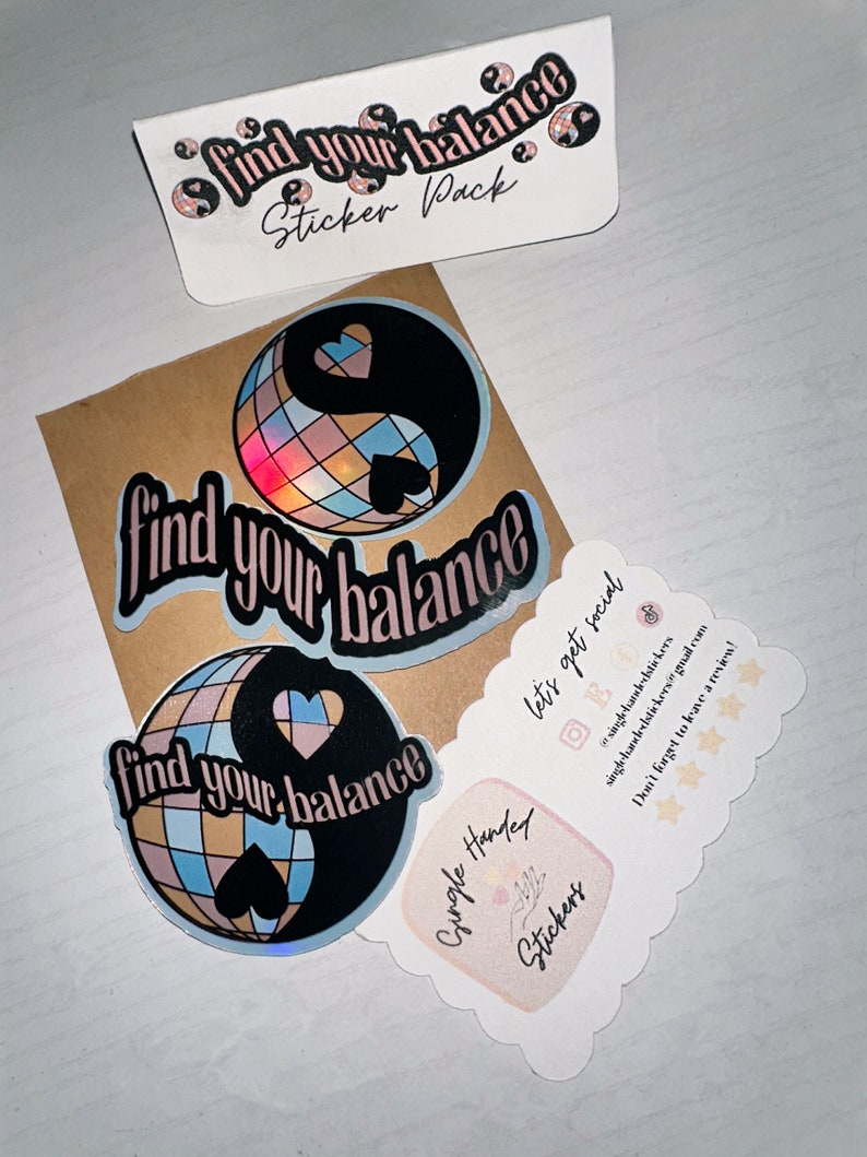 Find Your Balance Sticker Pack - Etsy