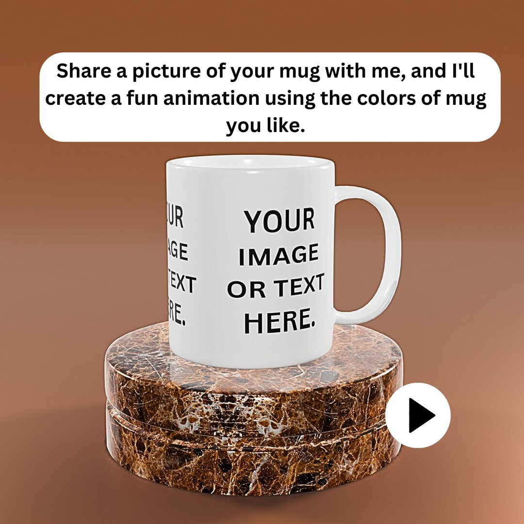 Animated 11oz Colorable Mug Mockup Video Mockup Animated Spinning Mug ...
