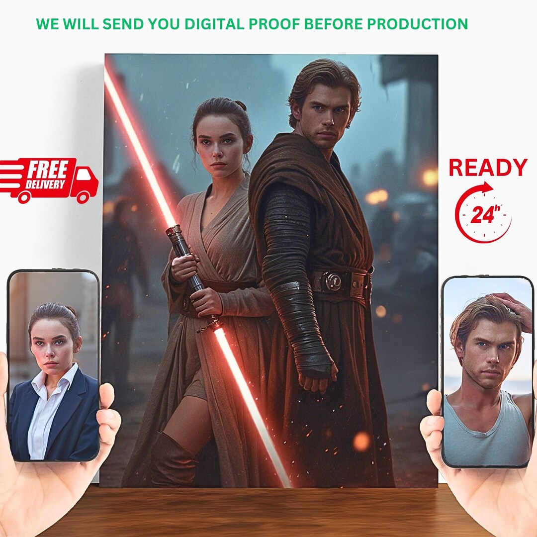 Custom Realistic Star Wars Portrait, Personalized Portrait, Custom ...