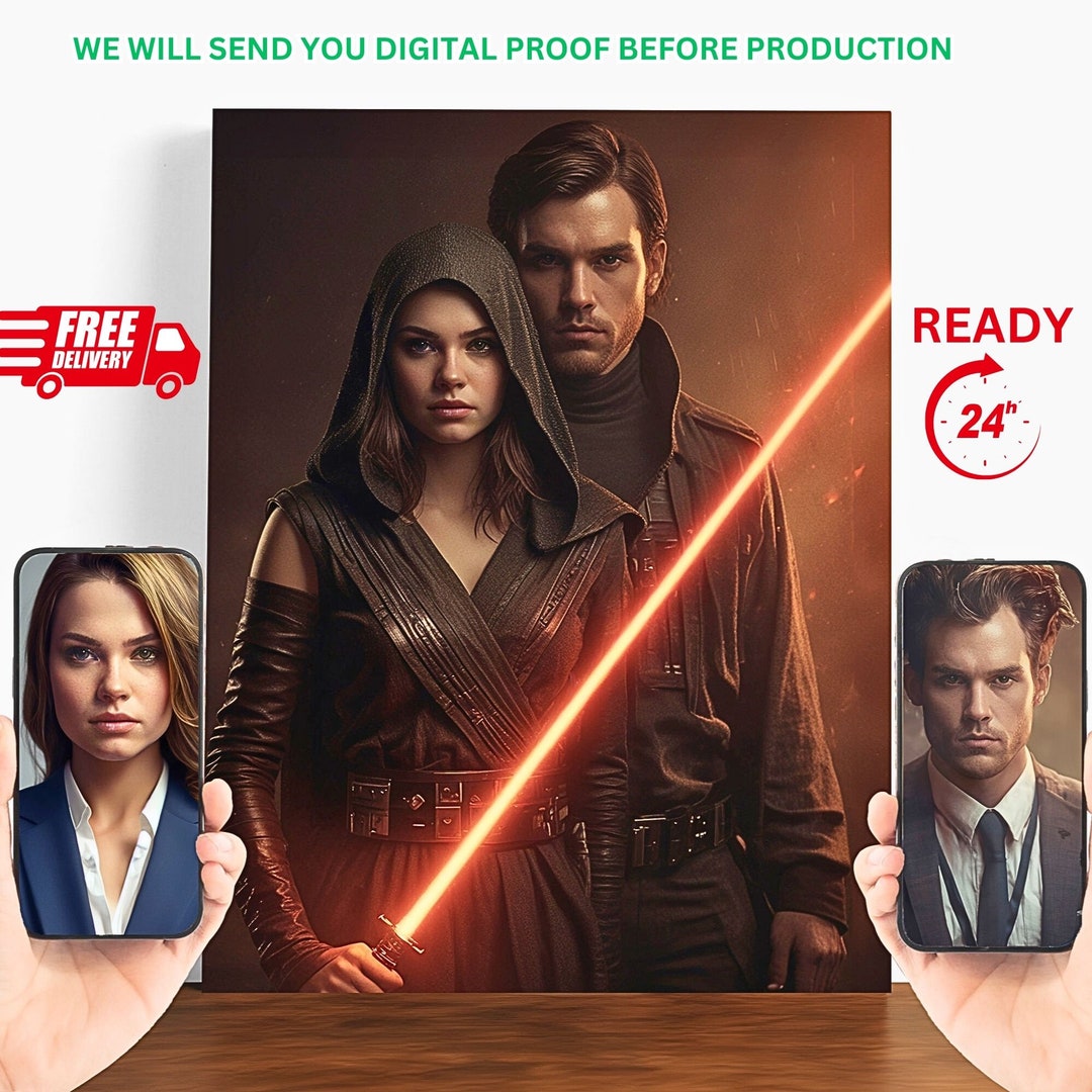 Custom Realistic Star Wars Portrait, Personalized Portrait, Custom ...